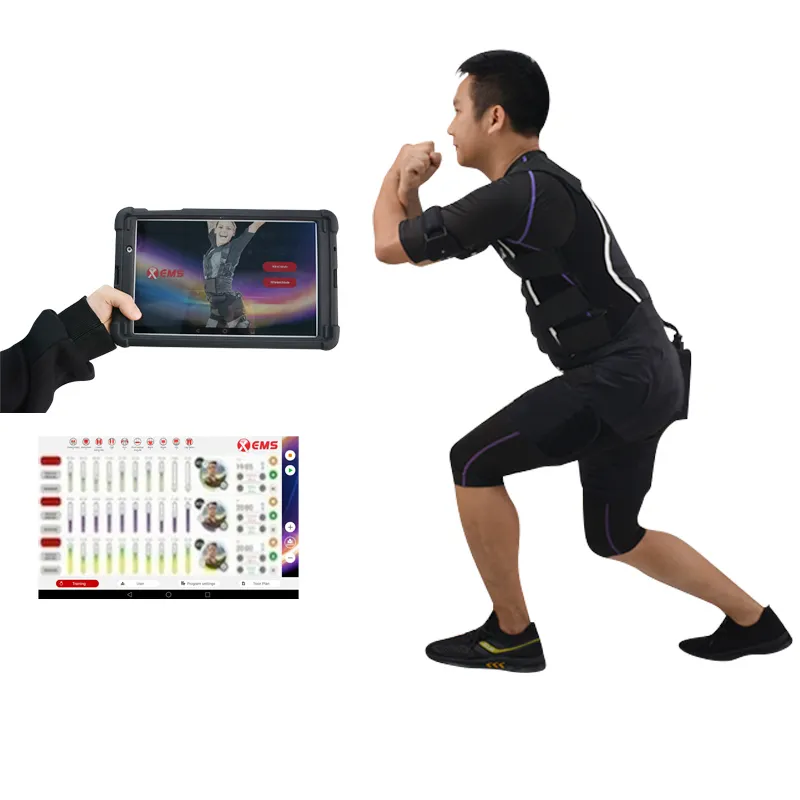 EMS electrical muscle stimulator workout suit with Bluetooth box and ...