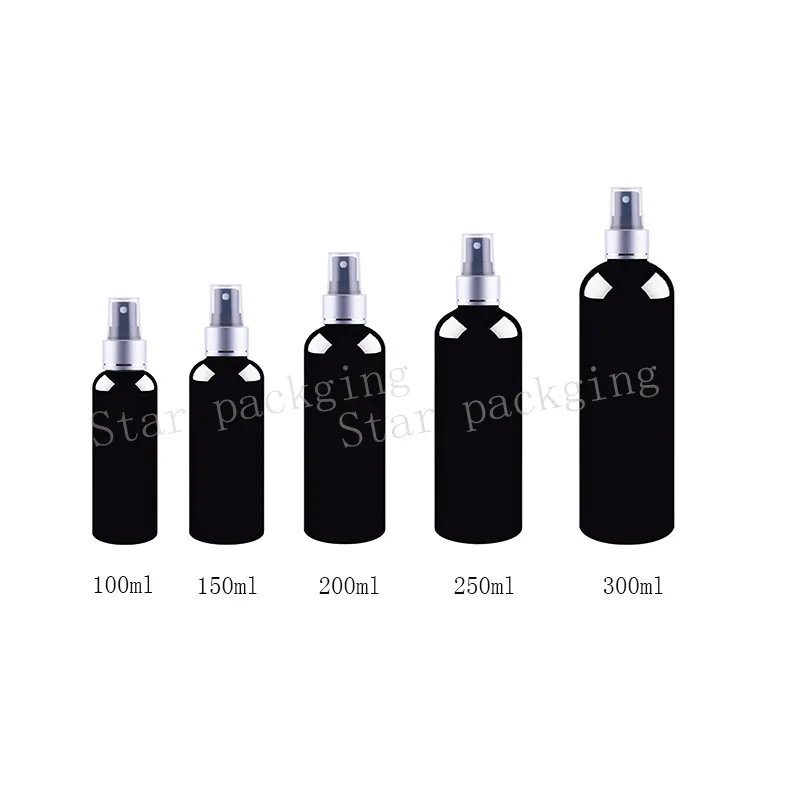 DHgate.com:100-300ml Black Spray Bottles w/Silver Nozzle, Leakproof Fine Mist Sprayer ...