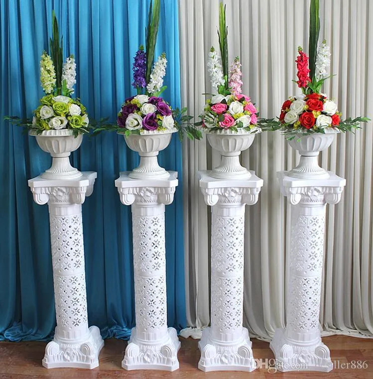 Hollow Flower Design Roman Columns White Color Plastic Milk Bottles ...
