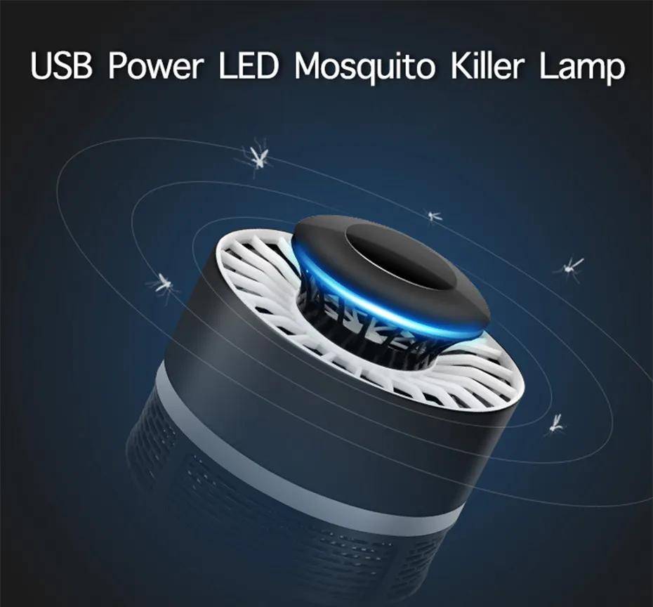 UV LED Mosquito Zapper Lamp: USB Powered Insect Trap, Safe for Baby ...