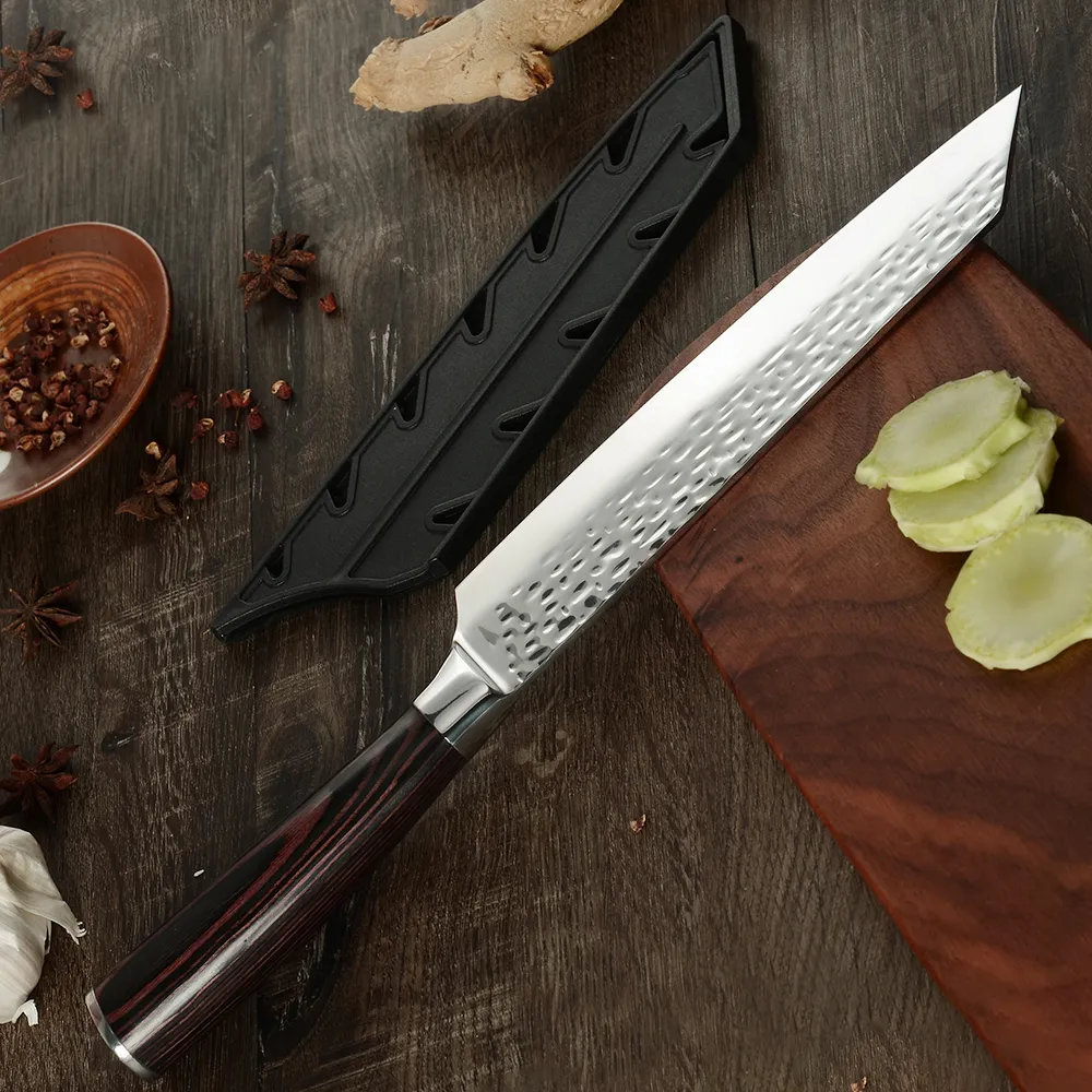 Handmade Stainless Steel Forged Kitchen Knife Set With Forged Crepe ...