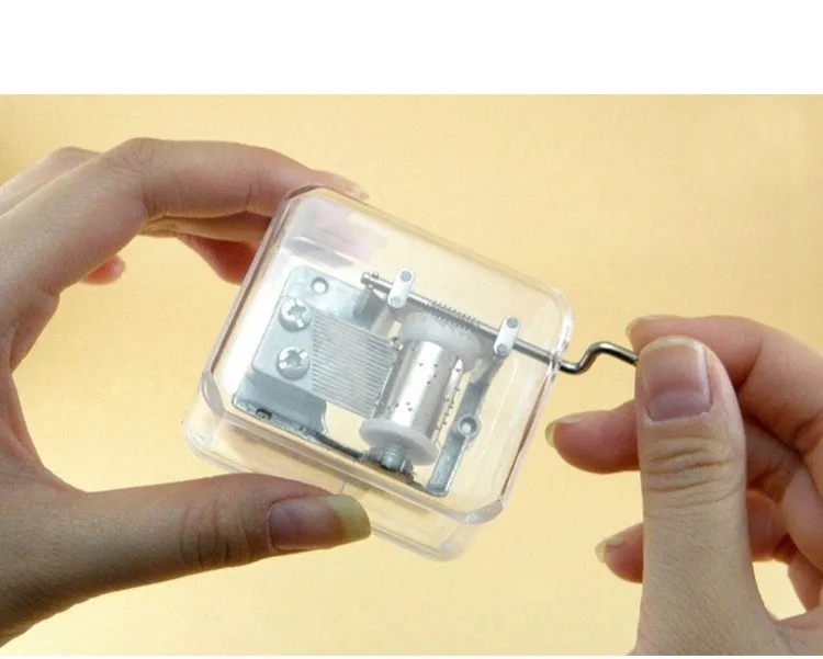 Music Box Transparent Mini Music Case Electronic Musical Toys Gift For ...