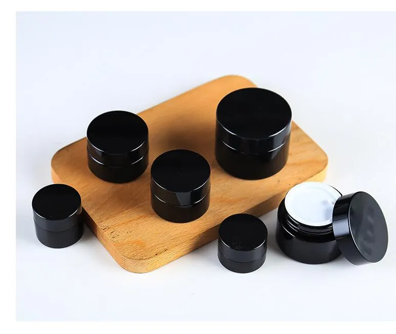 Wholesale 5g 10g 15g 20g 30g 50g 100g Amber Brown Glass Face Cream Jar ...