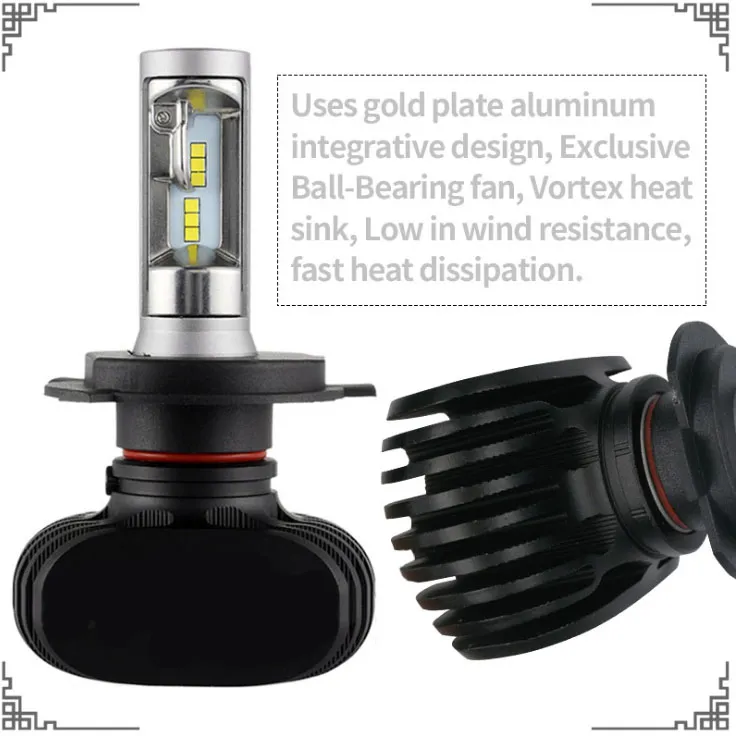 S1 Led Car Headlights - H1 H3 H4 H7 H11 H13 H16 9004 9005 9006 9007 880 ...