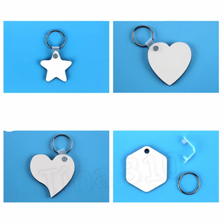 Sublimation Keychain Blanks: MDF Heart & Round DIY Keychains For ...