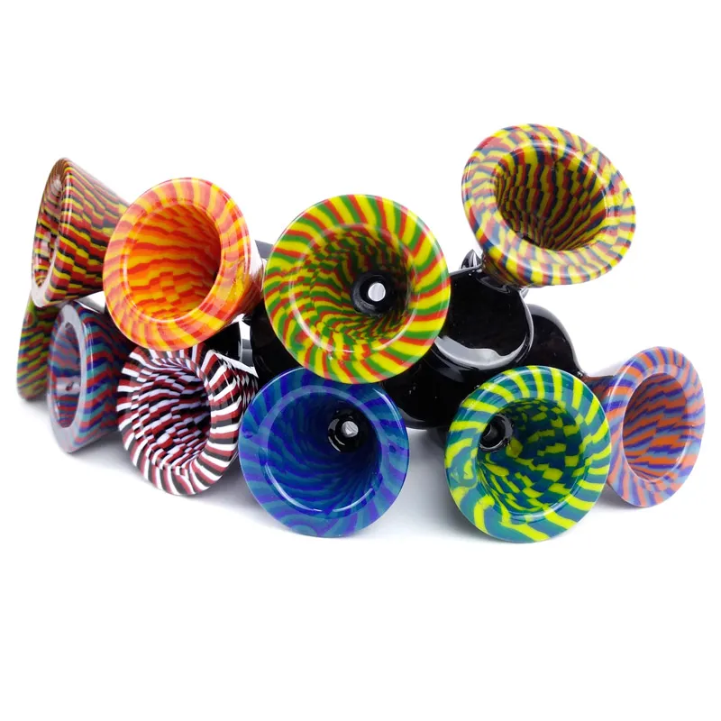 Worked Glass Bong Slide Honeycomb Funnel Bowl Thick Wall Bubble Bowl ...