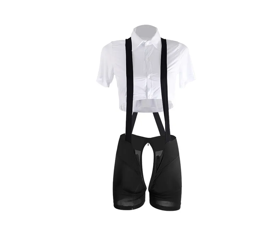 Sexy Open Crotch Lingerie Set For Women Cross Strap Erotic Langerie With Zipper Short Top From