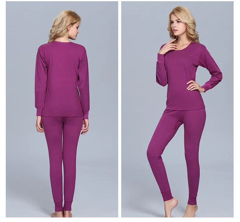 Thermal Underwear Men & Women Cotton Long Johns Warm Winter Base Layer ...