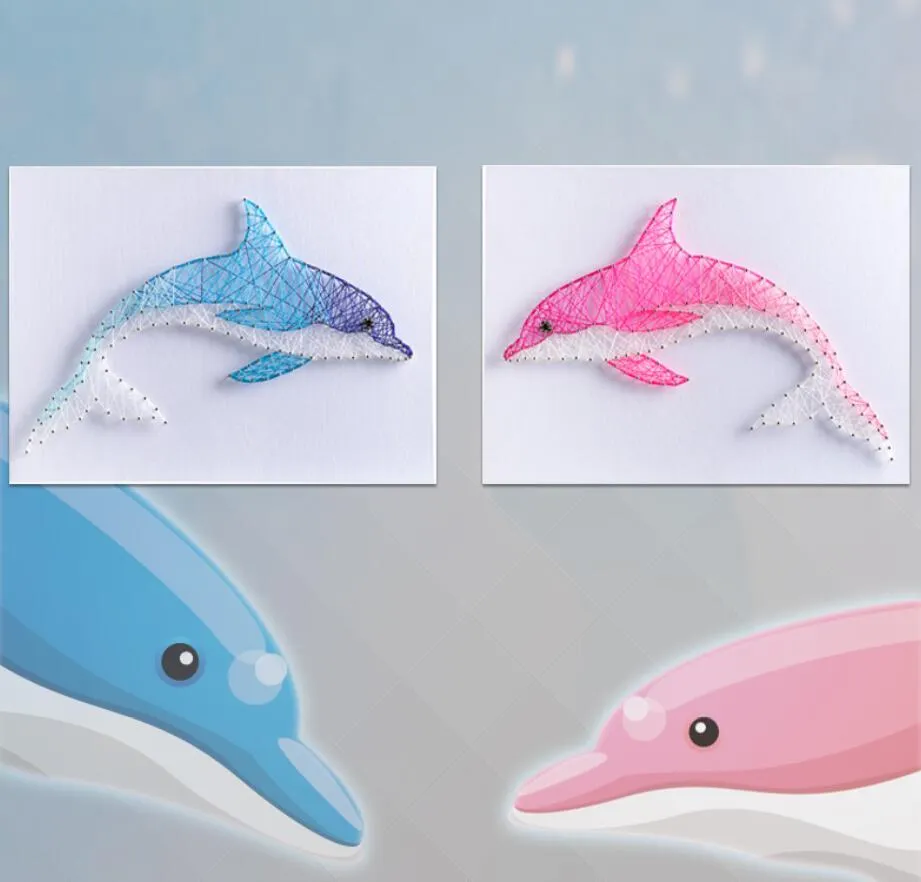 3D Dolphin String Art DIY Kit Handmade Wedding, Home Decor, And Unique ...