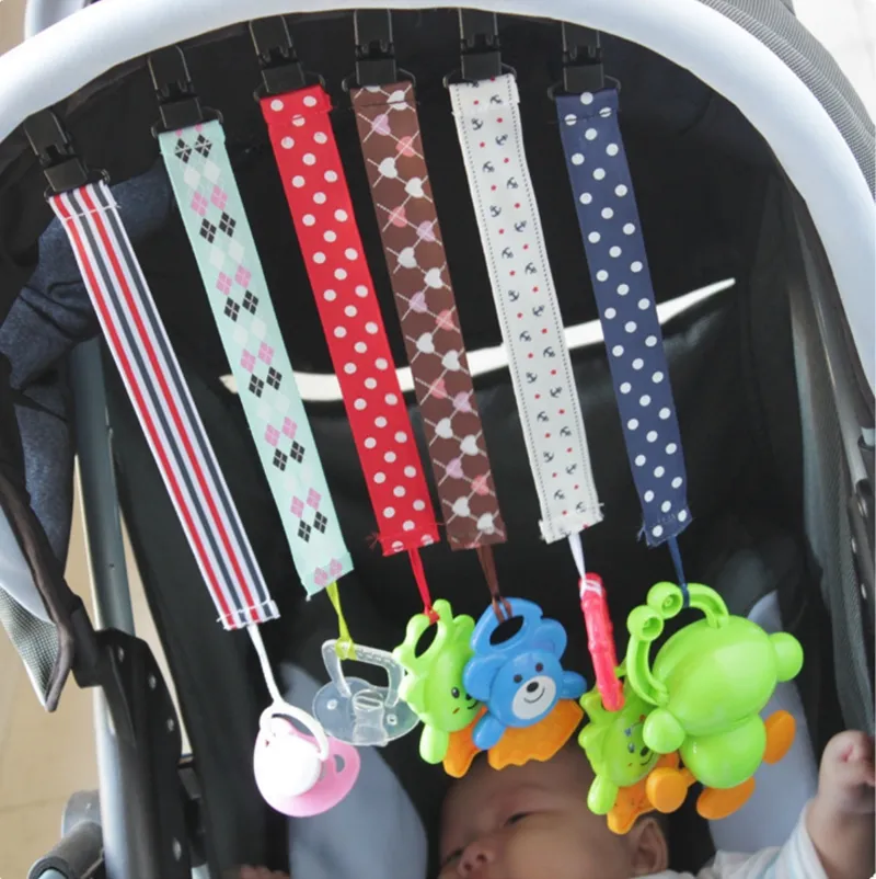 DHgate.com:Colorful Baby Pacifier Clips with Ribbon - Set of 6:Baby ...