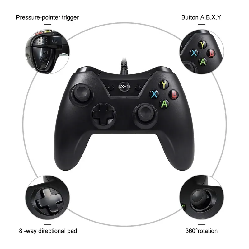 DHgate.com:USB Wired Game Controller - PC Gamepad Joystick for Xbox One ...
