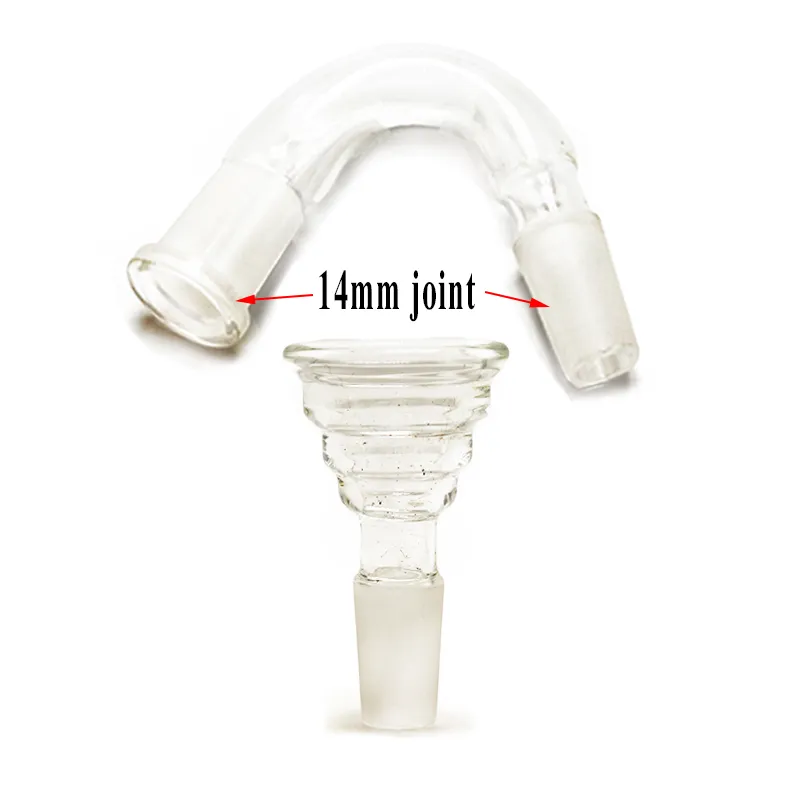 Vaping_Dream CSYC Smoking Pipes Accessory Curved Adapter Glass Bowl Set ...