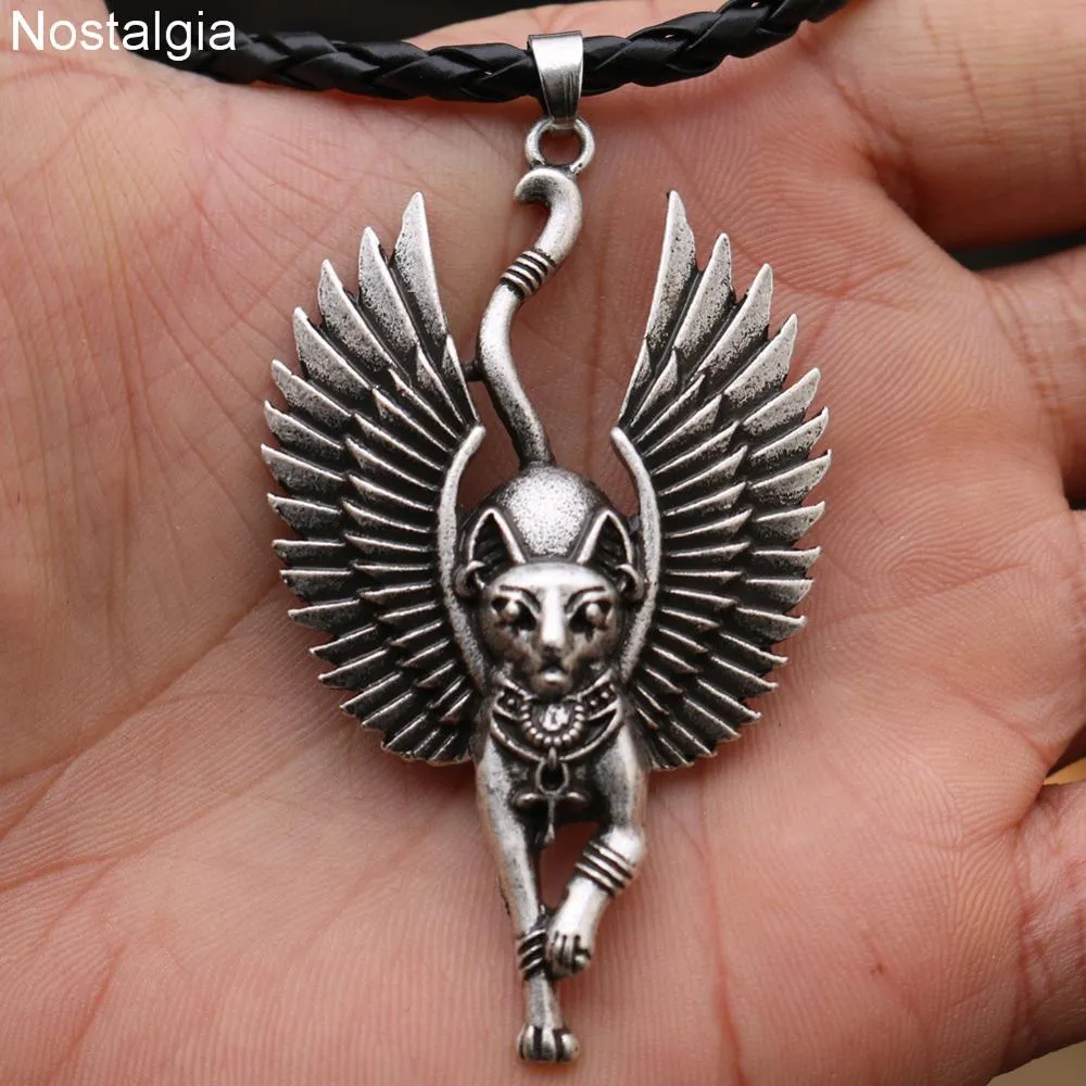Collana Alata Di Gatto Egiziano Di Bastet Donne Gioielli Wiccan 2024 Da ...