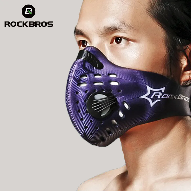 ROCKBROS BIKE Training Mask Cycling Mouth Muffle Dust Mask Carbon Dust ...
