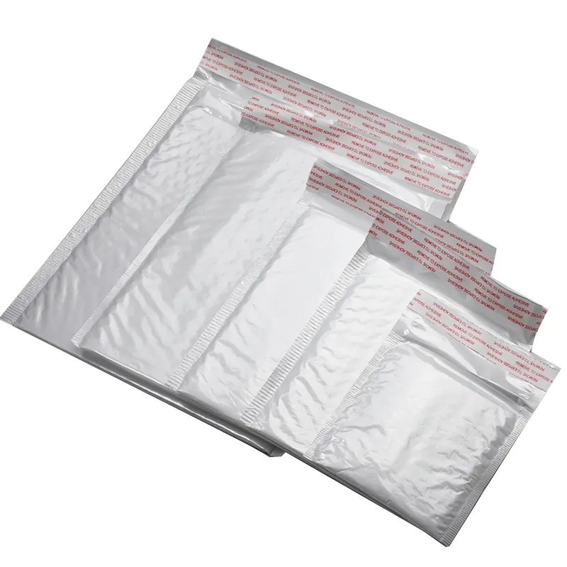 50-Piece White Bubble Padded Mailers Set - Assorted Sizes, Secure ...