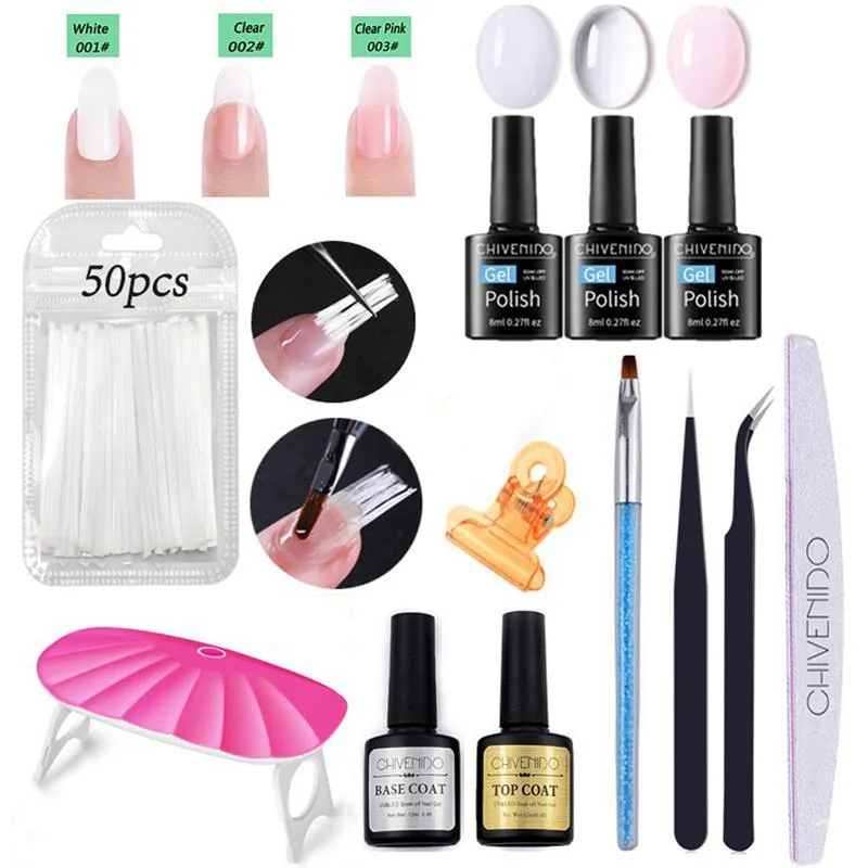 DHgate.com:Fiberglass Nail Extension Gel Kit with UV Light: Acrylic ...