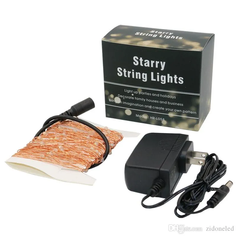 Copper Wire LED String Light, 20M 66ft 200 LED Starry Fairy String ...