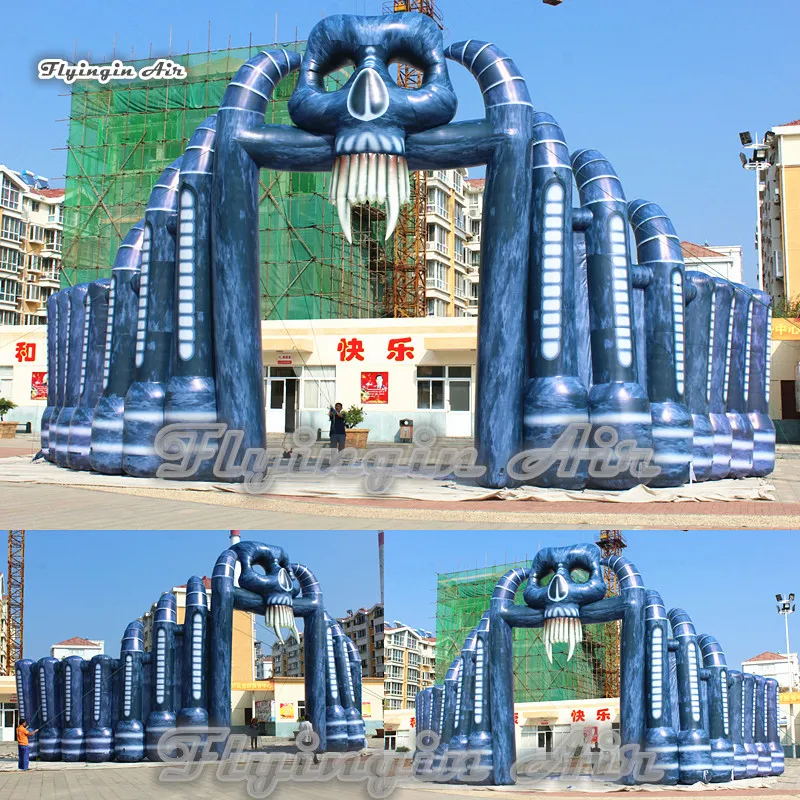 Customized Inflatable Skeleton Archway Halloween Decor Giant 8m Height ...