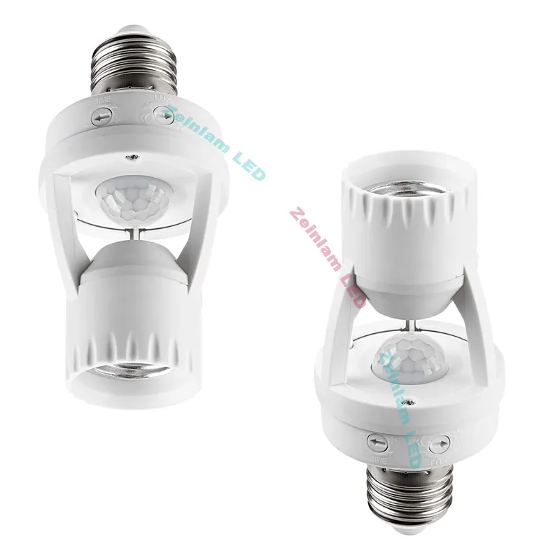 E27 Infrared Motion Sensor LED Lamp Base Holder with Light Control ...