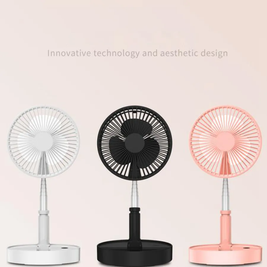Portable Mini USB Fan, Telescopic Foldable Electric LED Fan Cooler, USB ...