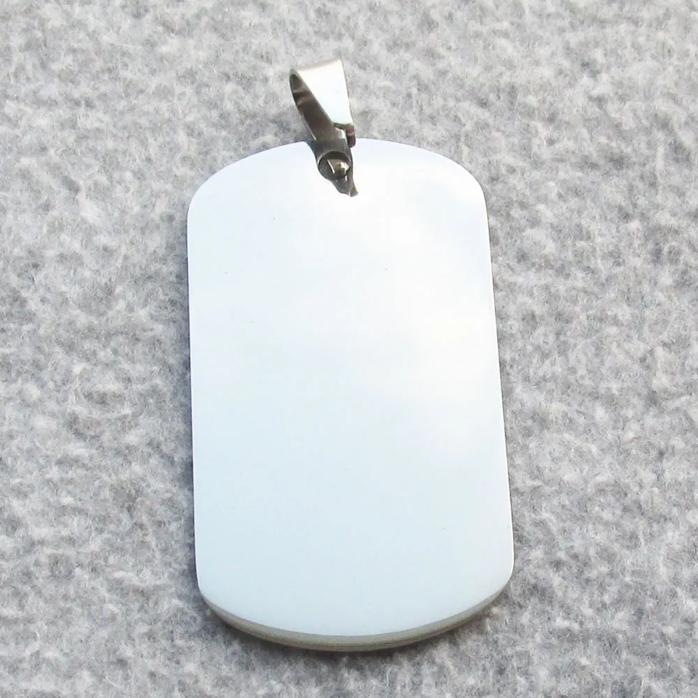 DHgate.com:100Pcs 50x28x1mm Stainless Steel Military Army Dog Tags with ...