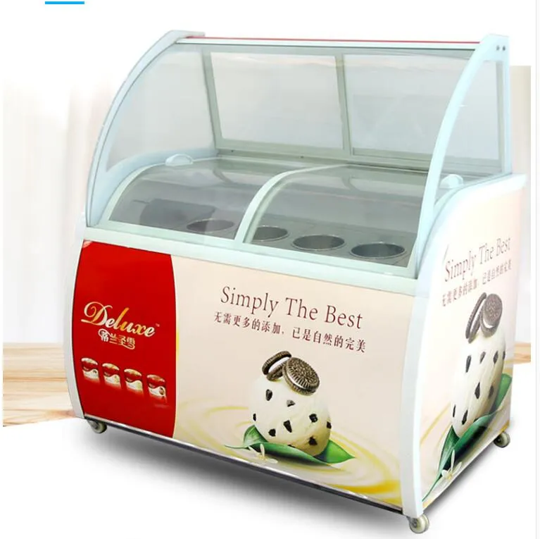 Commercial Ice Cream Maker Machine Display Freezer: Hard Ice Cream ...