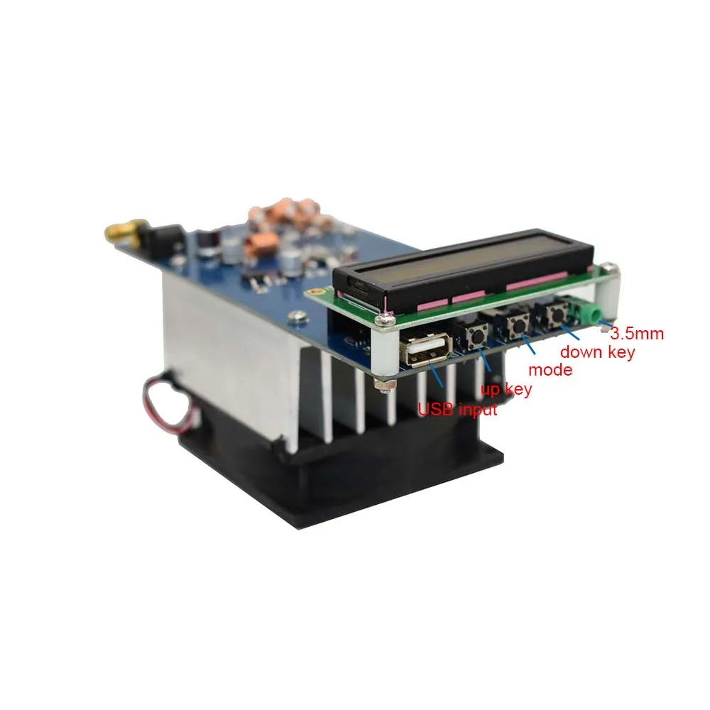 50W FM Transmitter Radio Station Module 87.5 108MHz RF Amplifier, DC ...