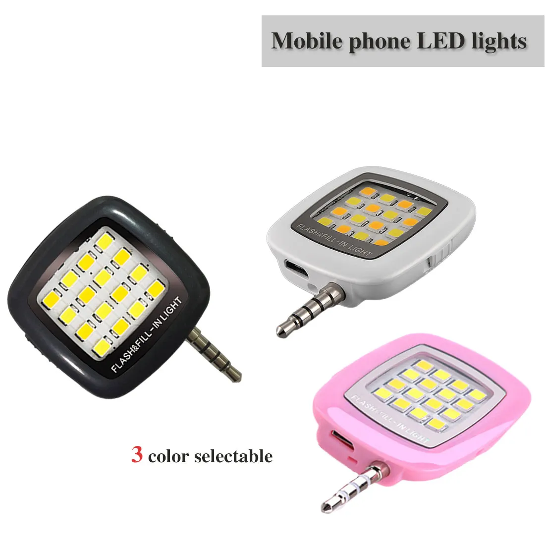 Mobile Phone 16 LED Flash Light Adjustable Fill Lamp For IPhone 11 ...