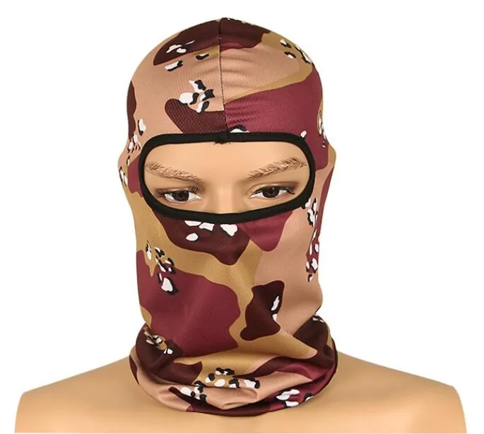 New Camouflage Face Mask Bicycle Riding Outdoor Sports Bike Caps Hats ...