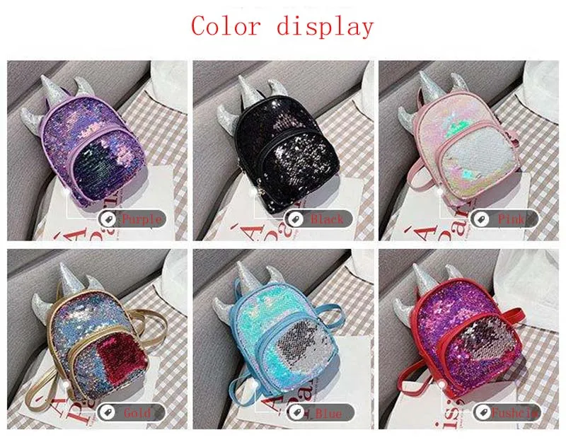Color Changing Unicorn Sequin Sequin Backpack For Kids Perfect Children ...