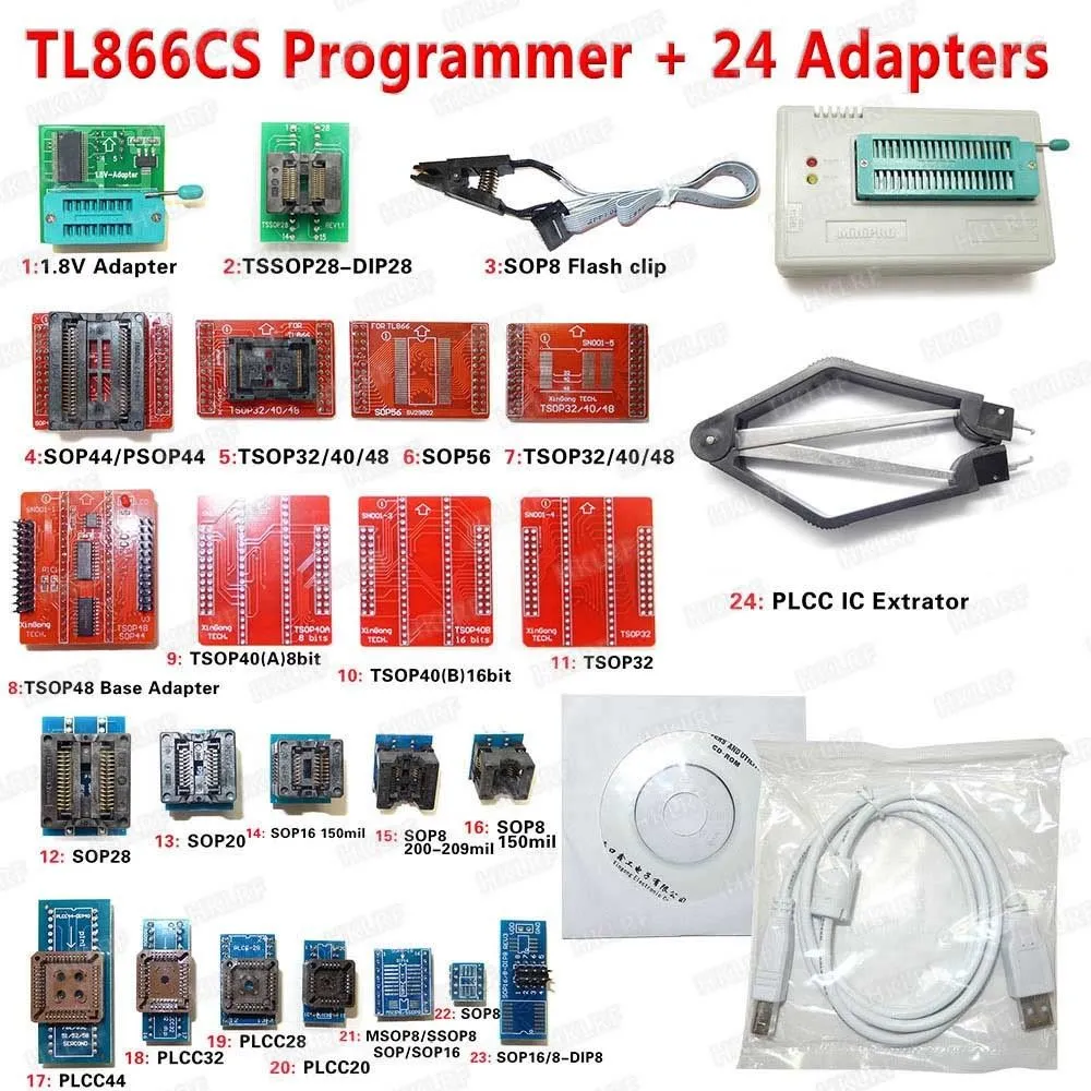 Livraison Gratuite V8.11 TL866ii Plus TL866CS Programmateur Minipro ...