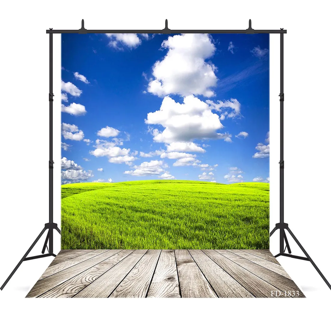 Premium Photography Backdrops: Blue Sky, Grass, Wooden Floor & Sunset ...