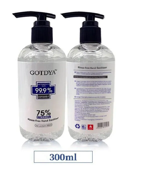 80ml 300ml 500ml GOTDYA Hand Rub 75% Alcohol Antibacterial Disposable ...
