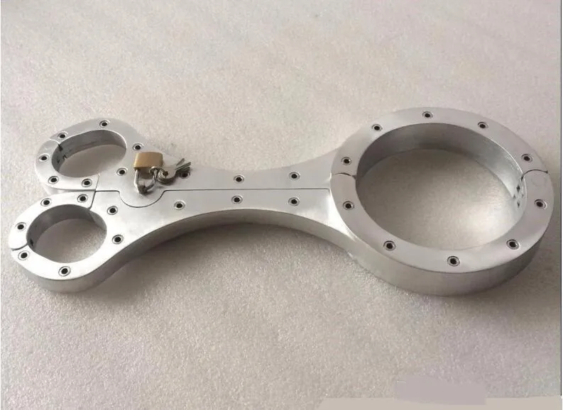 Luxury Aluminium Alloy Cangue Neck Collar Handcuffs Wrist Cuffs Bondage ...