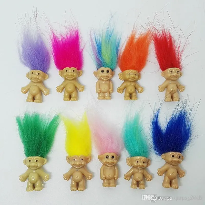 Colorful Hair Troll Doll Family Set - Dad, Mum, Baby, Boy & Girl! Shop ...