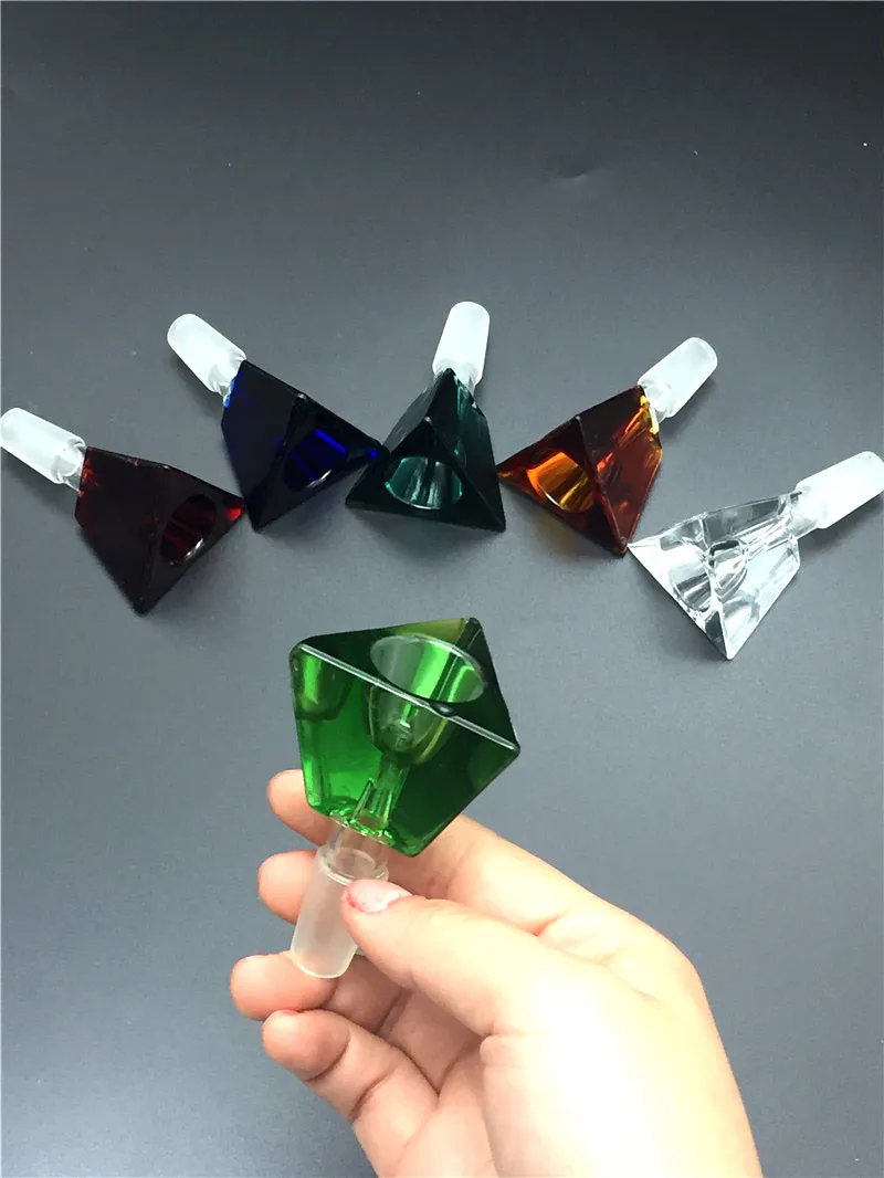 Diamond Glass Bowl For Bong Triangular Water Pipe Heady Bongs Accessory ...
