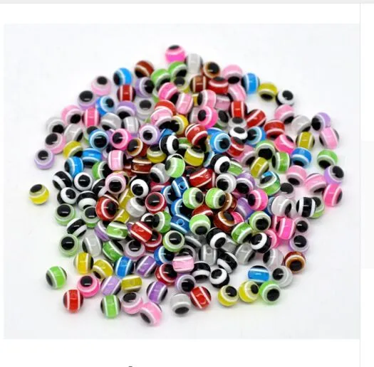 Circular Beads: Mixed Colorful Resin Eye Beads Striped Spacer Beads for ...