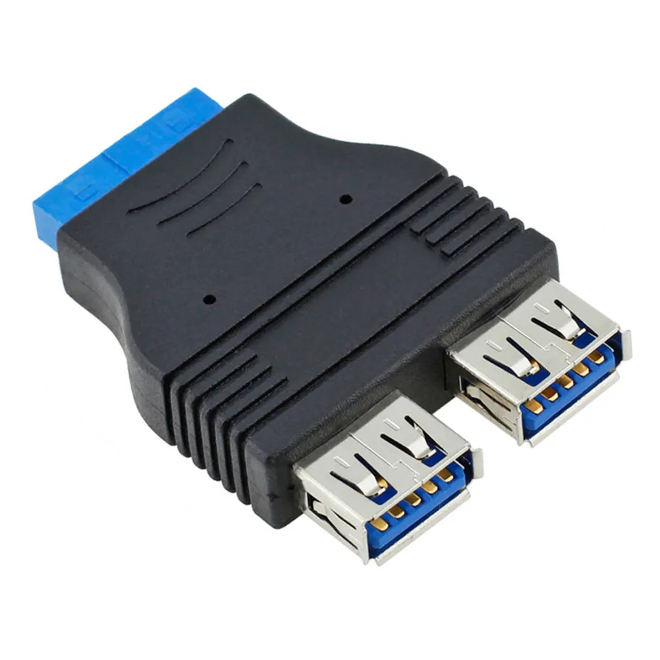 USB 2.0 Motherboard Splitter: Dual Port USB 3.0 To 20 Pin Header ...