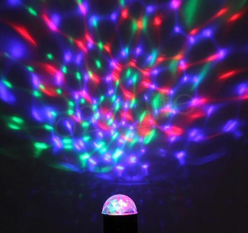 LED Stage Lamp Light Mini Crystal Magic Ball Auto Rotating Crystal ...
