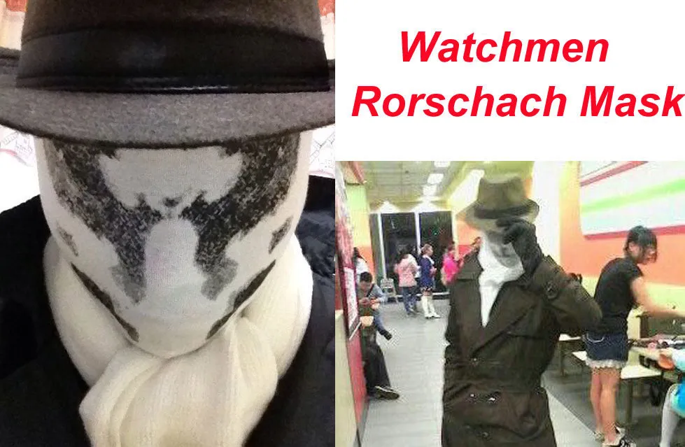 Watchmen Rorschach Mask - High Quality Costume Cosplay Mask, Comic ...