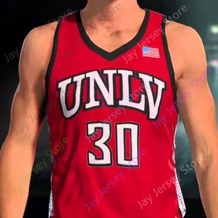 Custom 2020 UNLV Rebels Basketball Jersey NCAA College Larry 4 Johnson ...