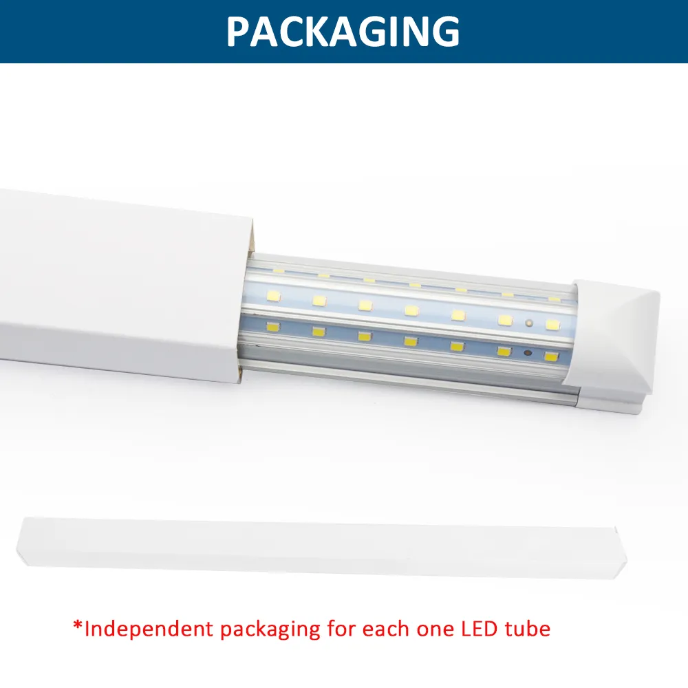 8 Foot LED Tube Lights: 3FT 8FT T8 Integrated LED Bulb, D Shape 270 ...