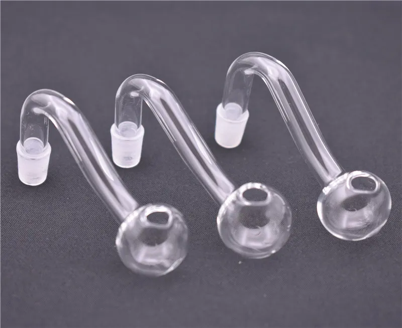 10mm Male Clear Thick Pyrex Glass Oil Burner Pipe Water Pipes For Oil ...