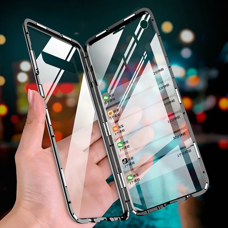 360 Full Bumper Flip Protective Transparent Double Side Tempered ...