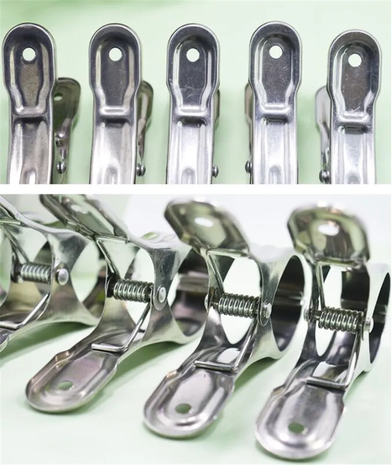 Large Stainless Steel Clothespin Clips - Secure Bed Sheets & Laundry ...