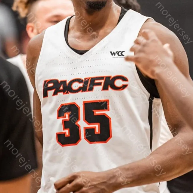 Custom Pacific Tigers Basketball Jersey NCAA College Michael Olowokandi ...