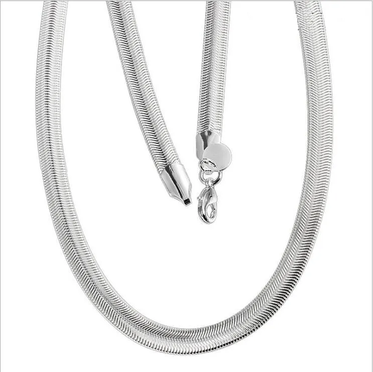 Fashion Plated Sterling Silver Chains Necklace, 20 Inches, 10mm Flat ...
