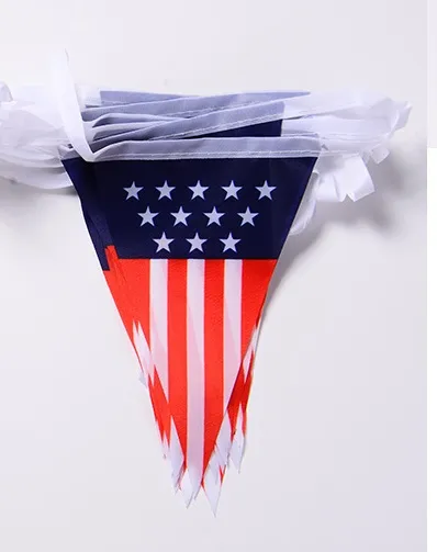 USA String Flag 8# 14 * 21cm 20 Portable Flags Triangle Flag For Party Decorations From Vonderan ...