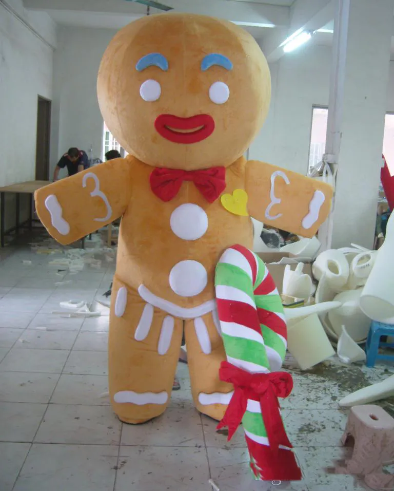 Adult Mascot Costume: Whimsical Gingerbread Man Mascot Costume For ...