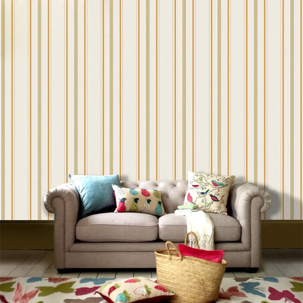 Modern Thick Striped Wallpaper Black And White Modern Striped